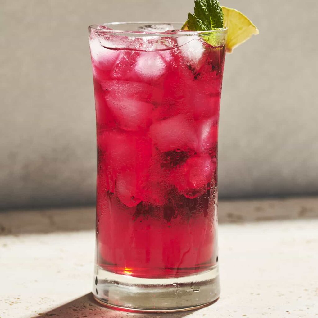 Cold Brew Hibiscus Tea with Mint - Redwood Kitchen