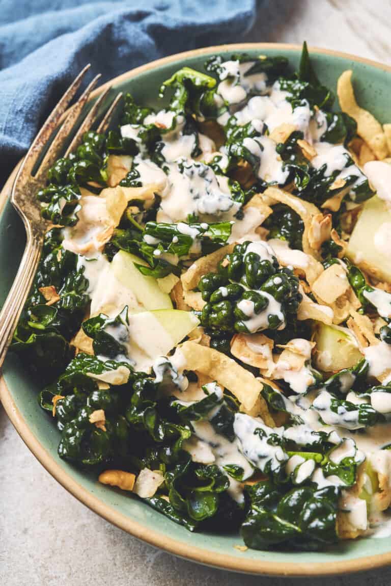 Crunchy Kale Salad with Toasted Coconut - Redwood Kitchen