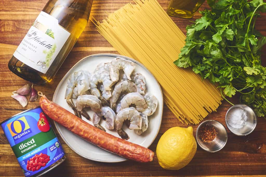 Prawn and Chorizo Pasta - Redwood Kitchen